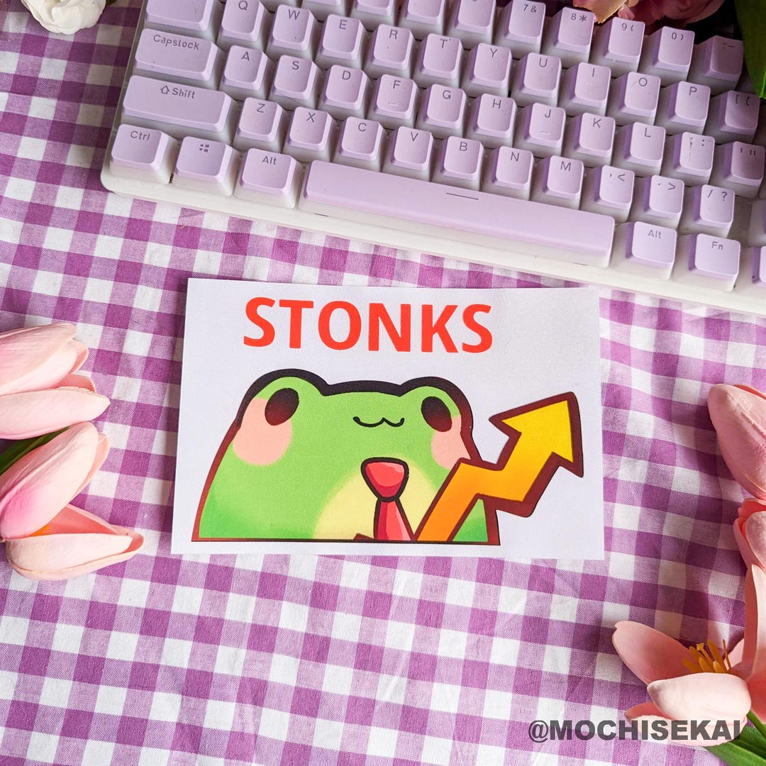 Stonks Frog Peeker Stickers| Toad Car Decal | Cute Games Peeker ...