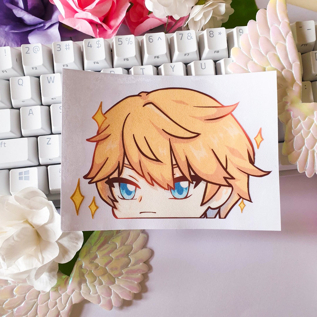 Gepard Honkai Star Rail Peeker Cute Bumper Sticker UV Resistant Anime ...