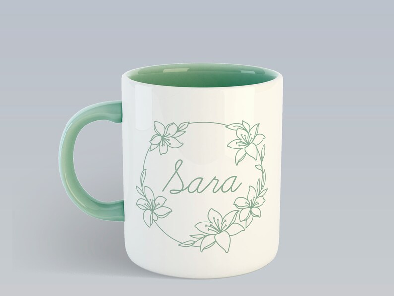 Hand Drawn Lily Flowers Frames Digital Download SVG PNG DXF Cut Files ...