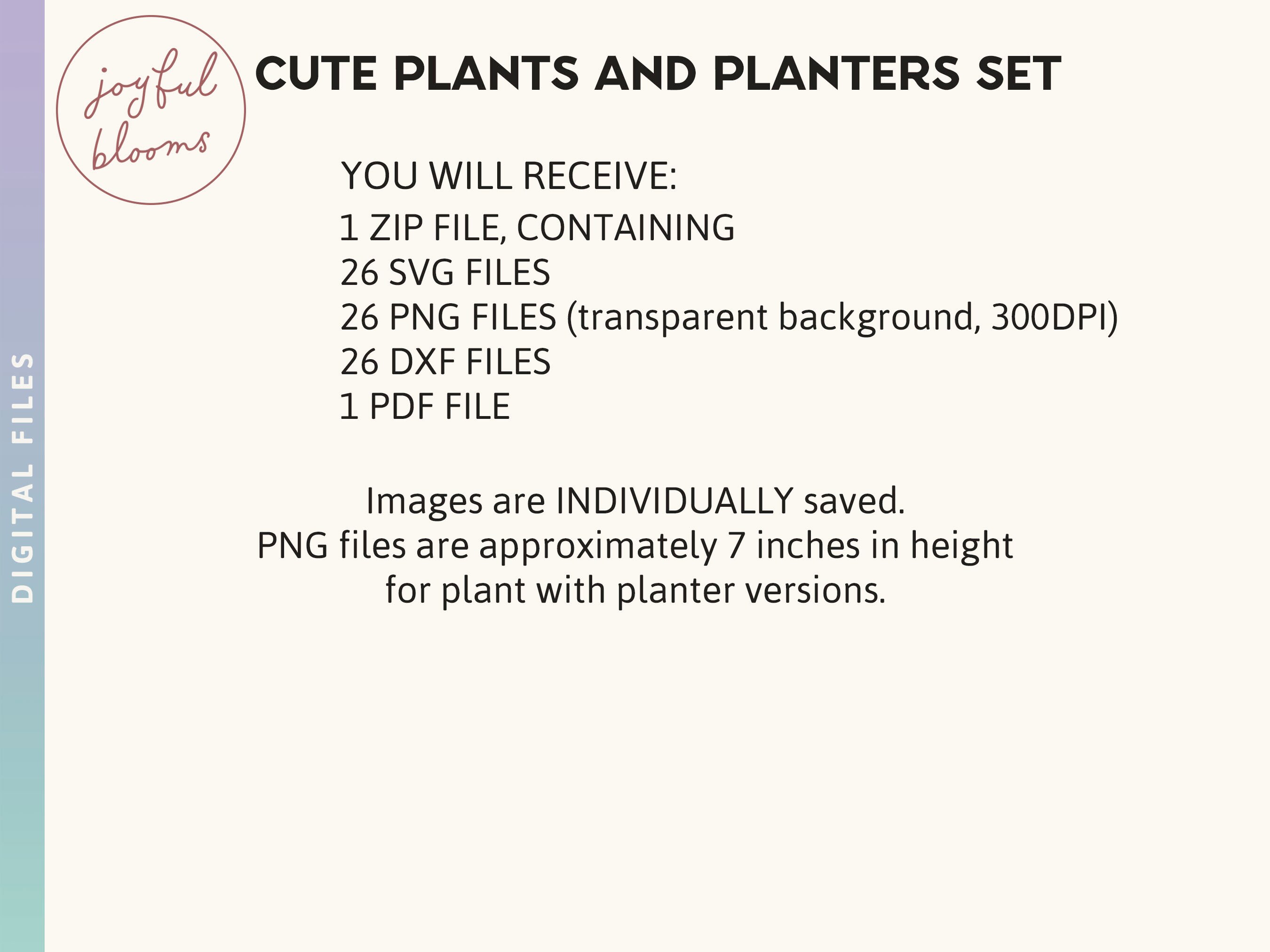 Cute Hand Drawn Plants and Pots SVG PNG DXF Minimalist Foliage, Cat ...