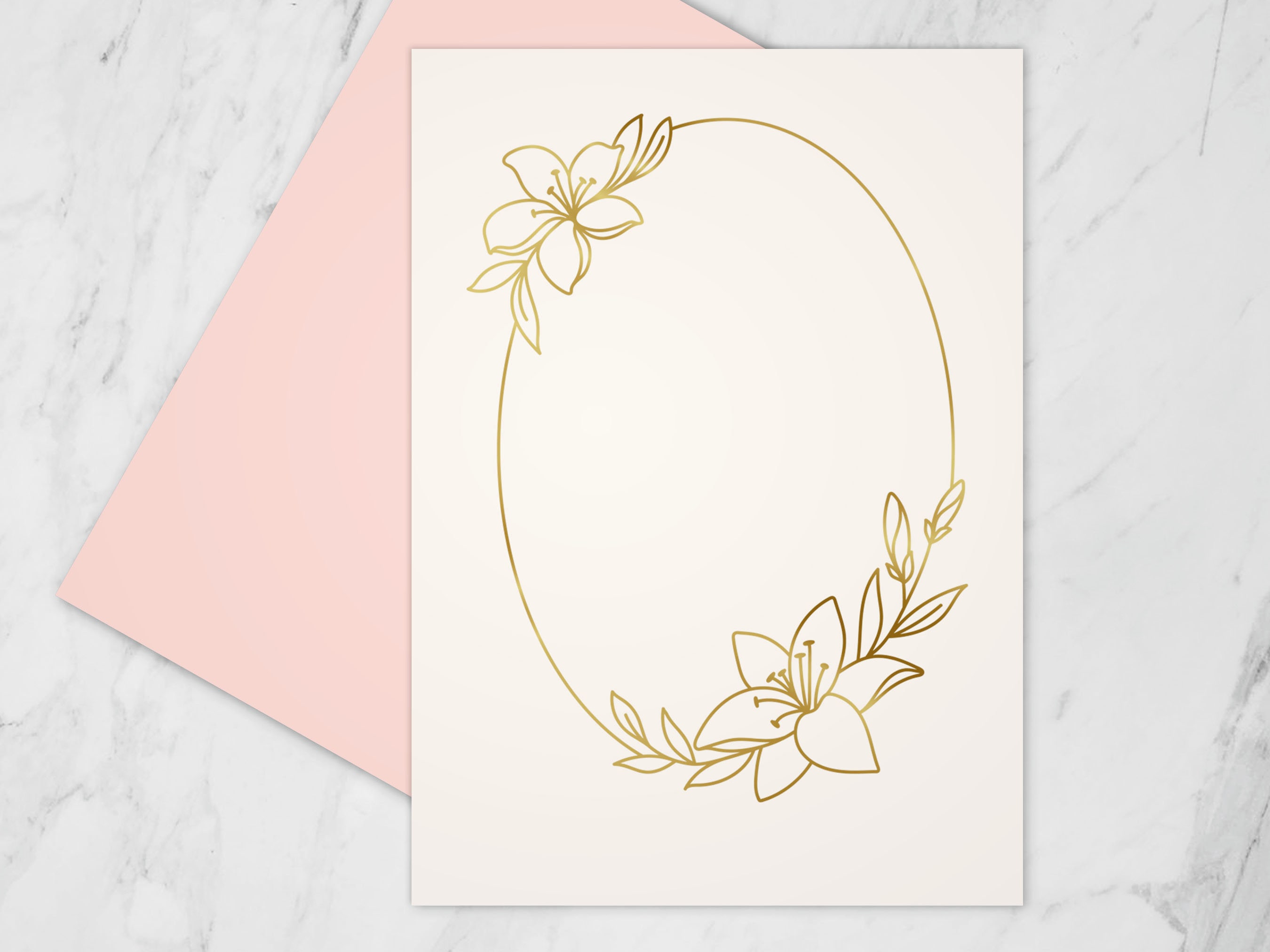 Hand Drawn Lily Flowers Frames Digital Download SVG PNG DXF Cut Files ...