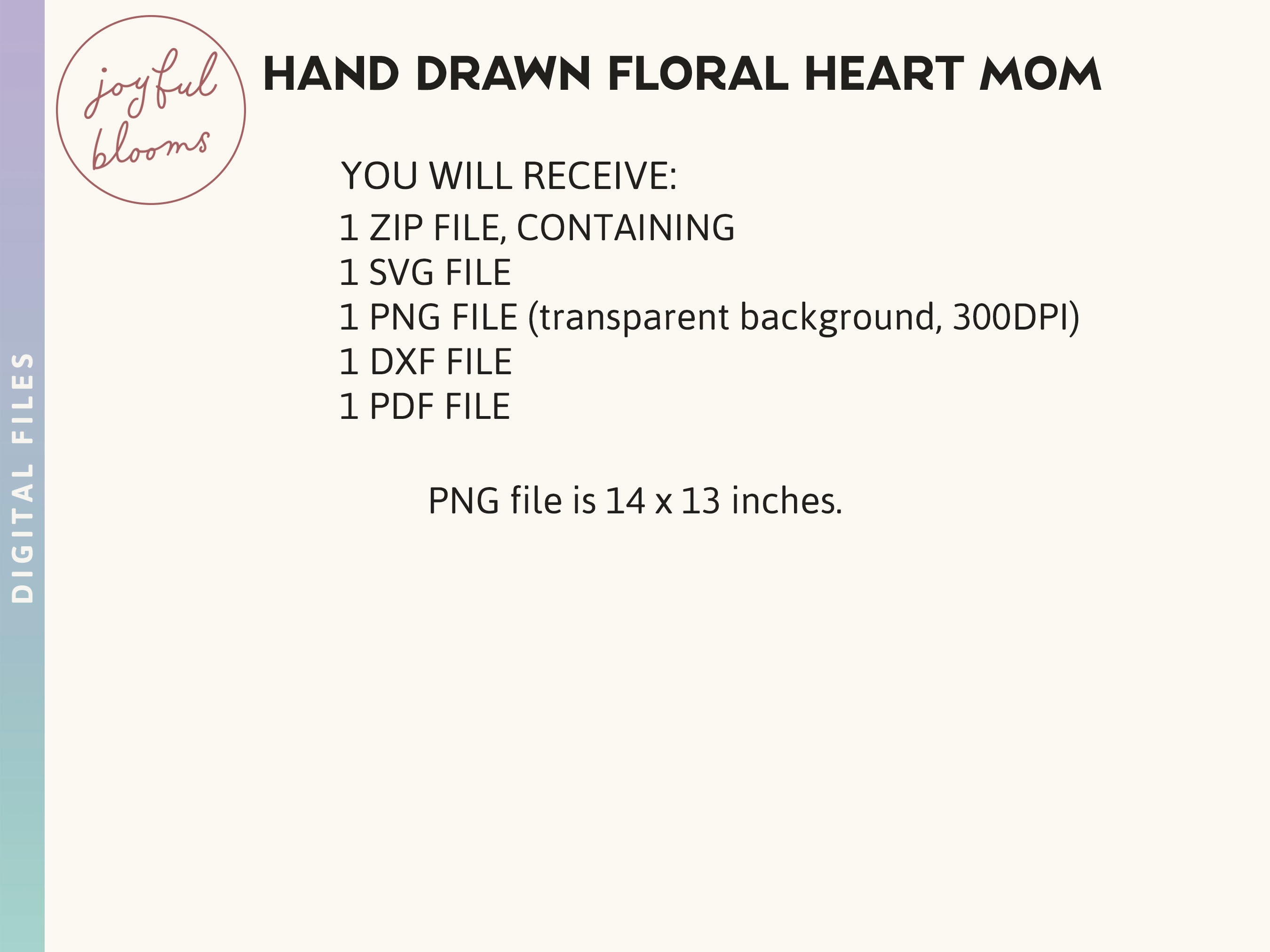 Hand Drawn Floral Heart Mom Line Art - Boho Flowers SVG PNG DXF ...