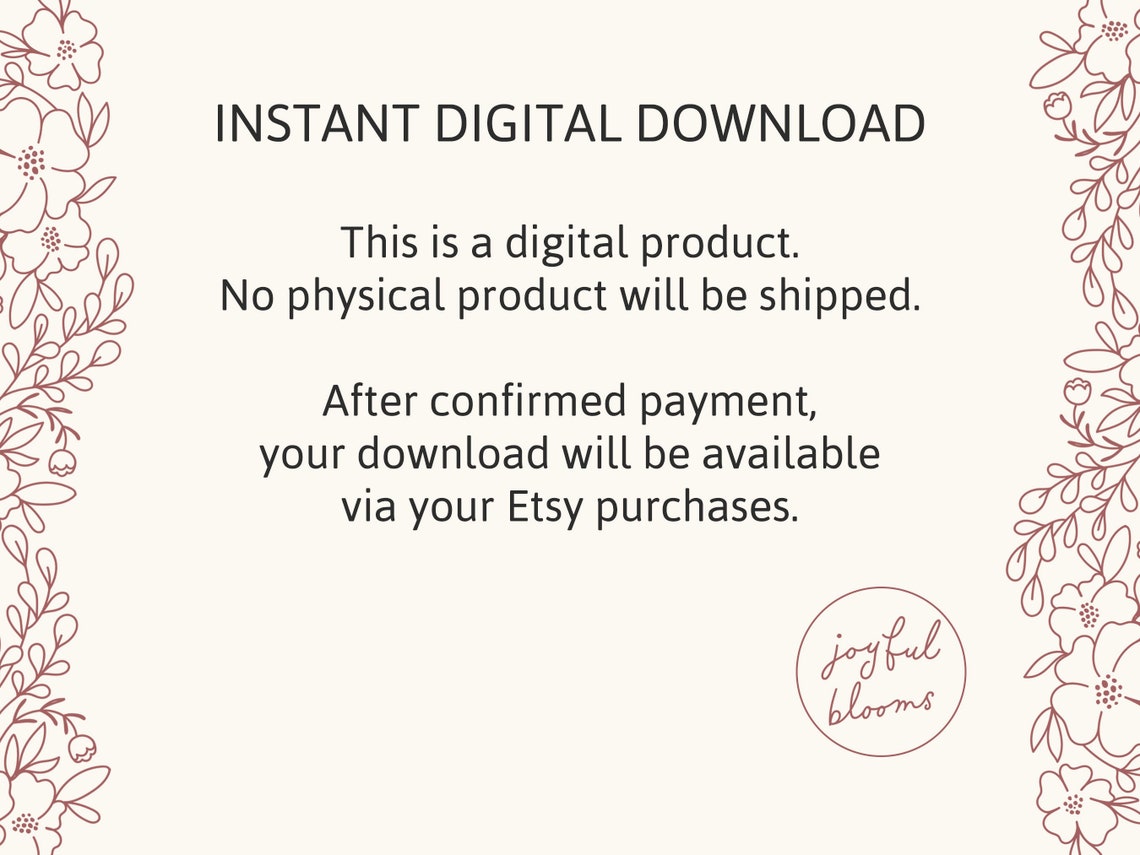 Split Floral Border Hand Drawn Digital SVG PNG DXF Cut Files for Cricut ...