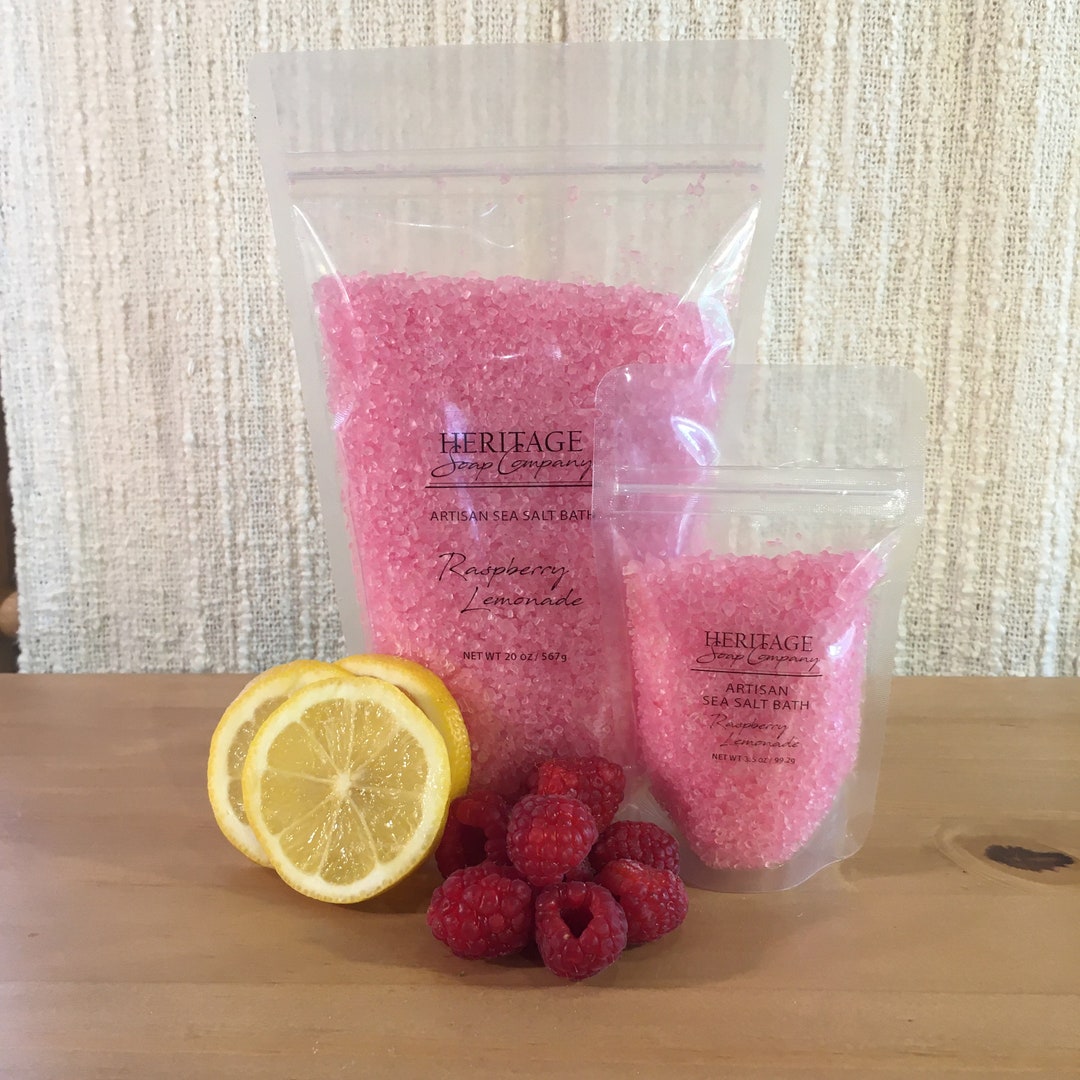 Raspberry Lemonade Crafted Sea Salt Bath Soak - Etsy