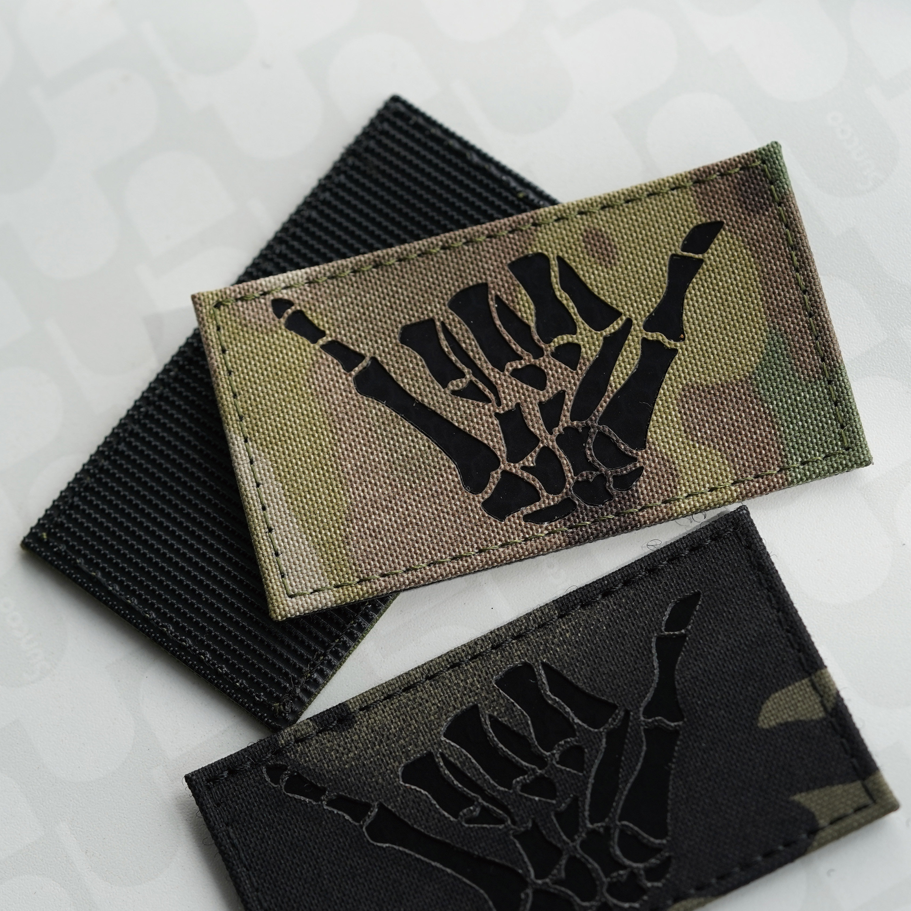 3.5x2in Custom Skeleton Shaka Hang Loose Patch IR Patch Military ...