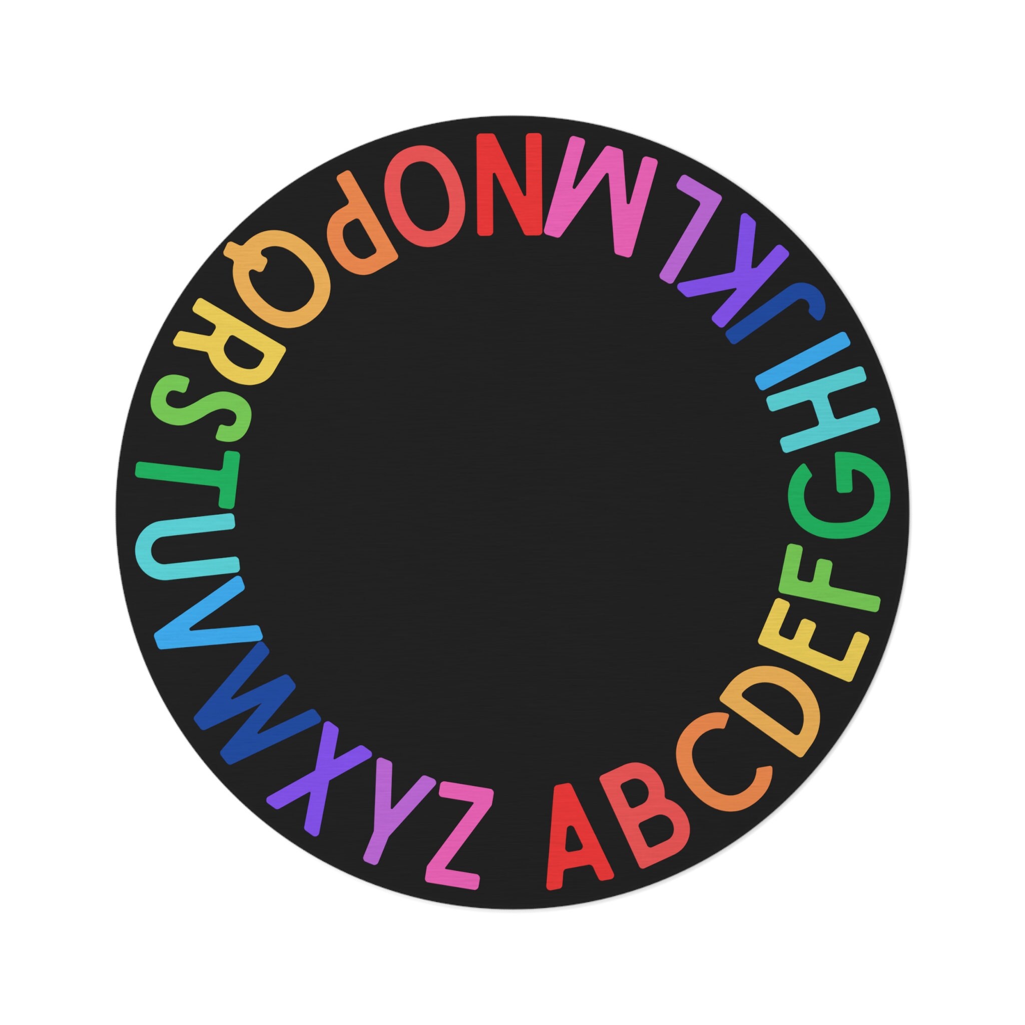 Alphabet Rug for Nursery Rainbow Letters Round Rug for Kids - Etsy