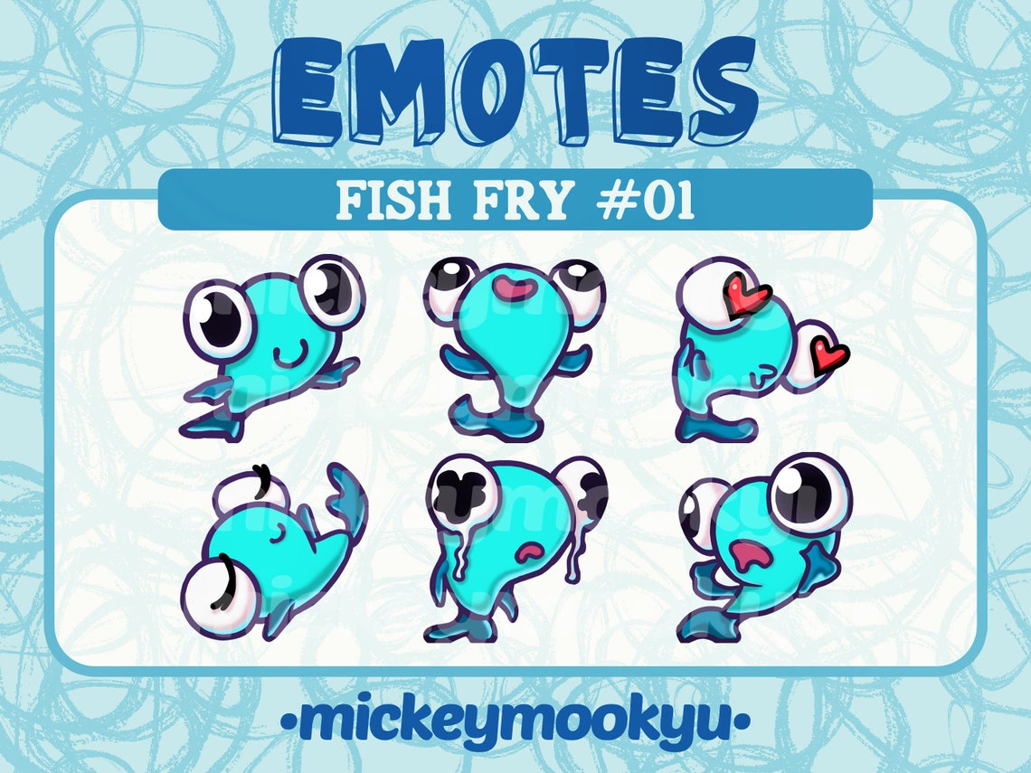 Fish Fry #01 | Cute Emotes for Twitch, Discord, Youtube - Etsy