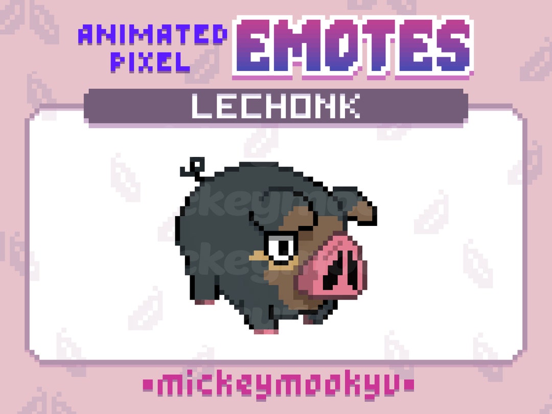 Lechonk Pixel Emote animated Cute Emotes for Twitch, Discord, Youtube ...