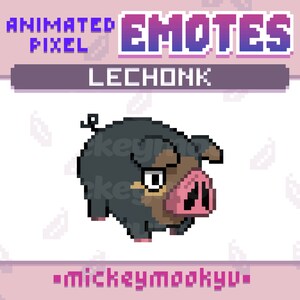 Lechonk Pixel Emote animated Cute Emotes for Twitch, Discord, Youtube ...