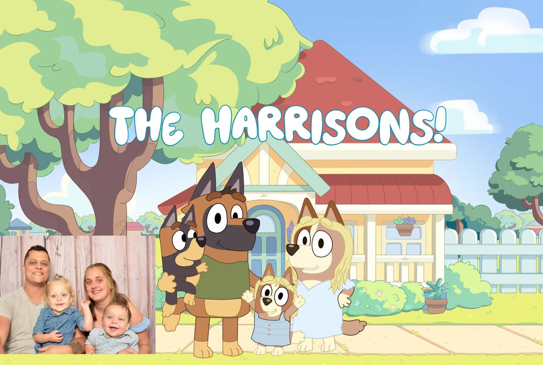 Custom Bluey Portrait Fan Art - Etsy