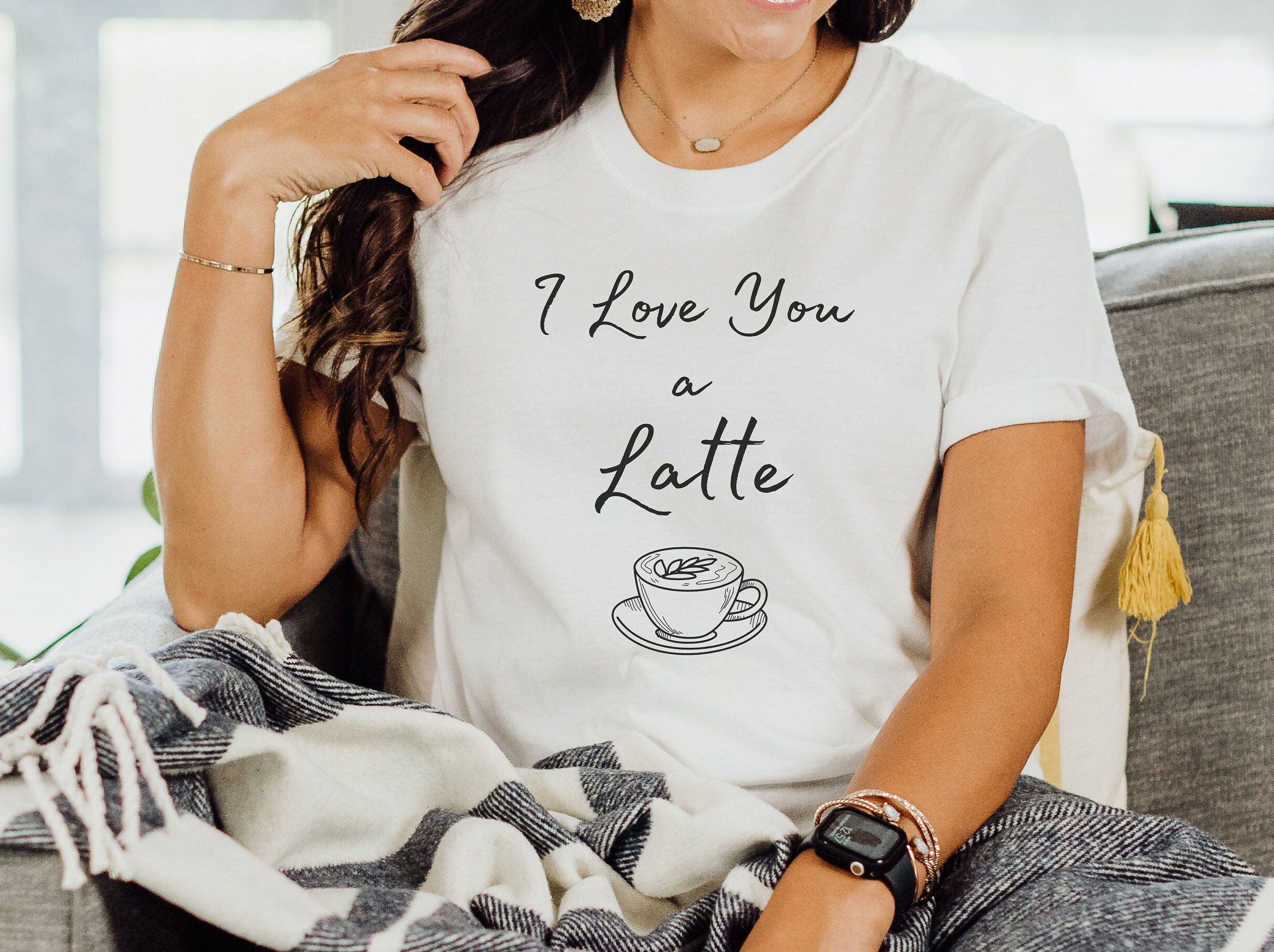 I Love You a Latte Shirts, Coffee Lovers Shirt, Funny Coffee Shirt ...