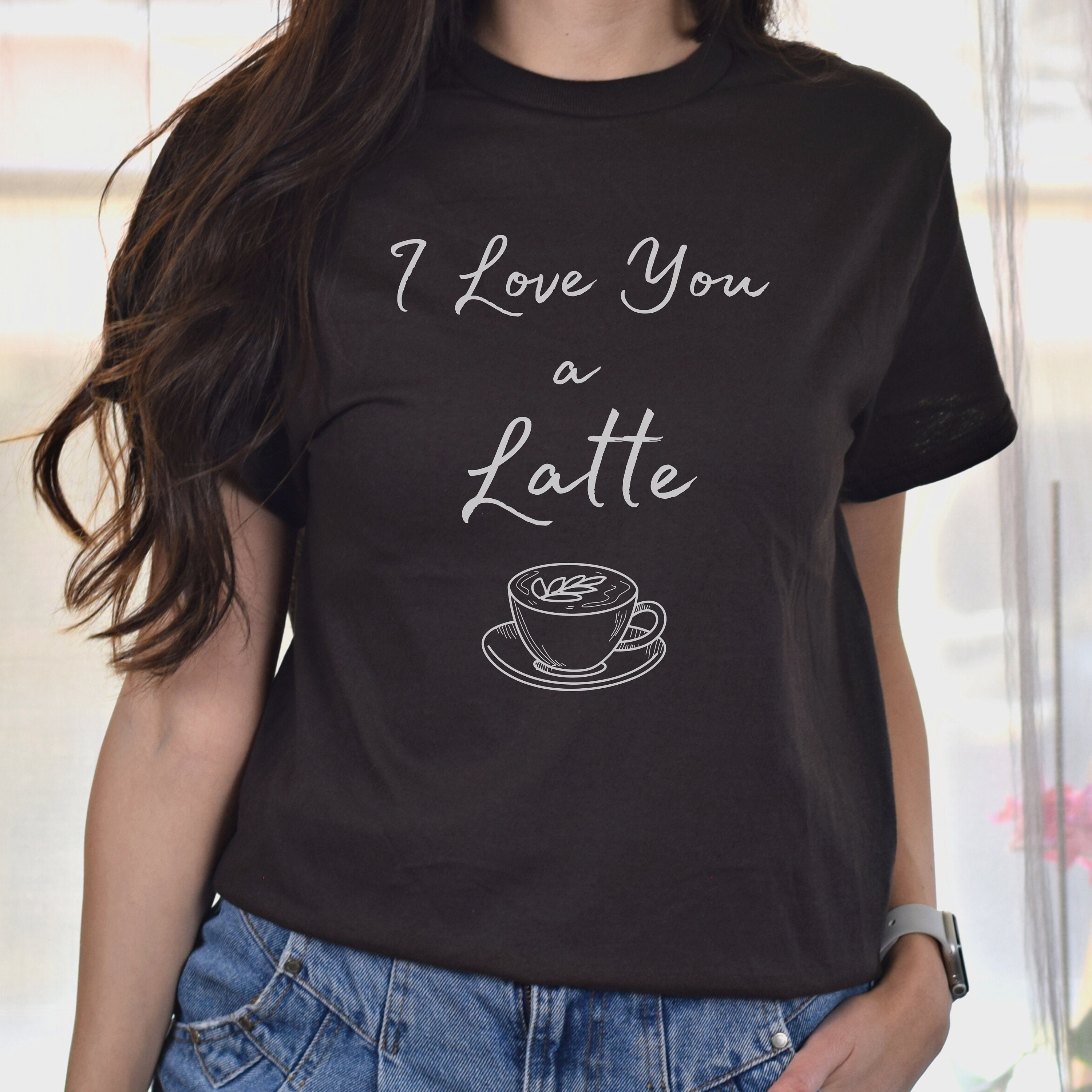 I Love You a Latte Shirts, Coffee Lovers Shirt, Funny Coffee Shirt ...