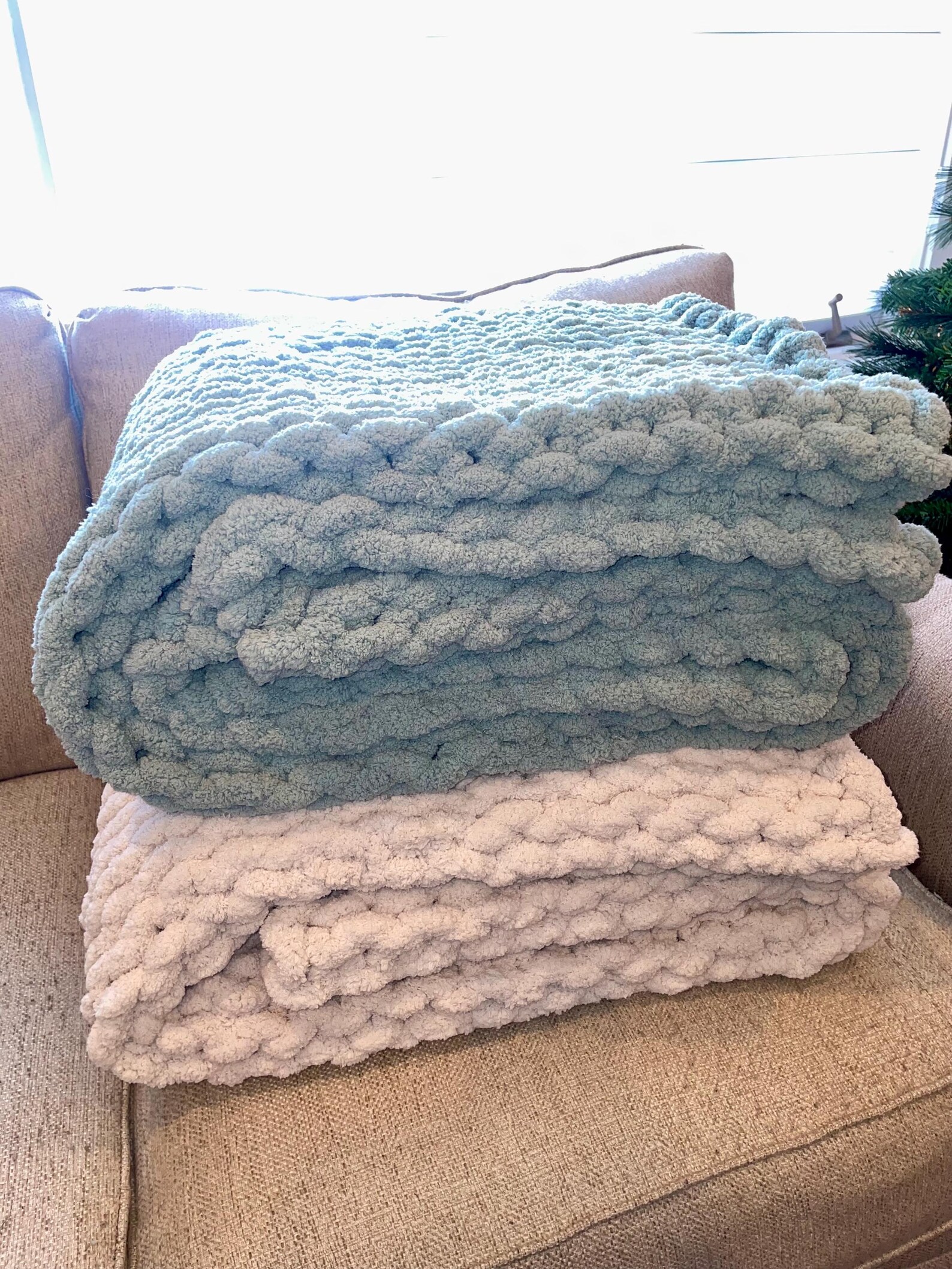 Handmade Chunky Knit Blankets - Medium - Etsy