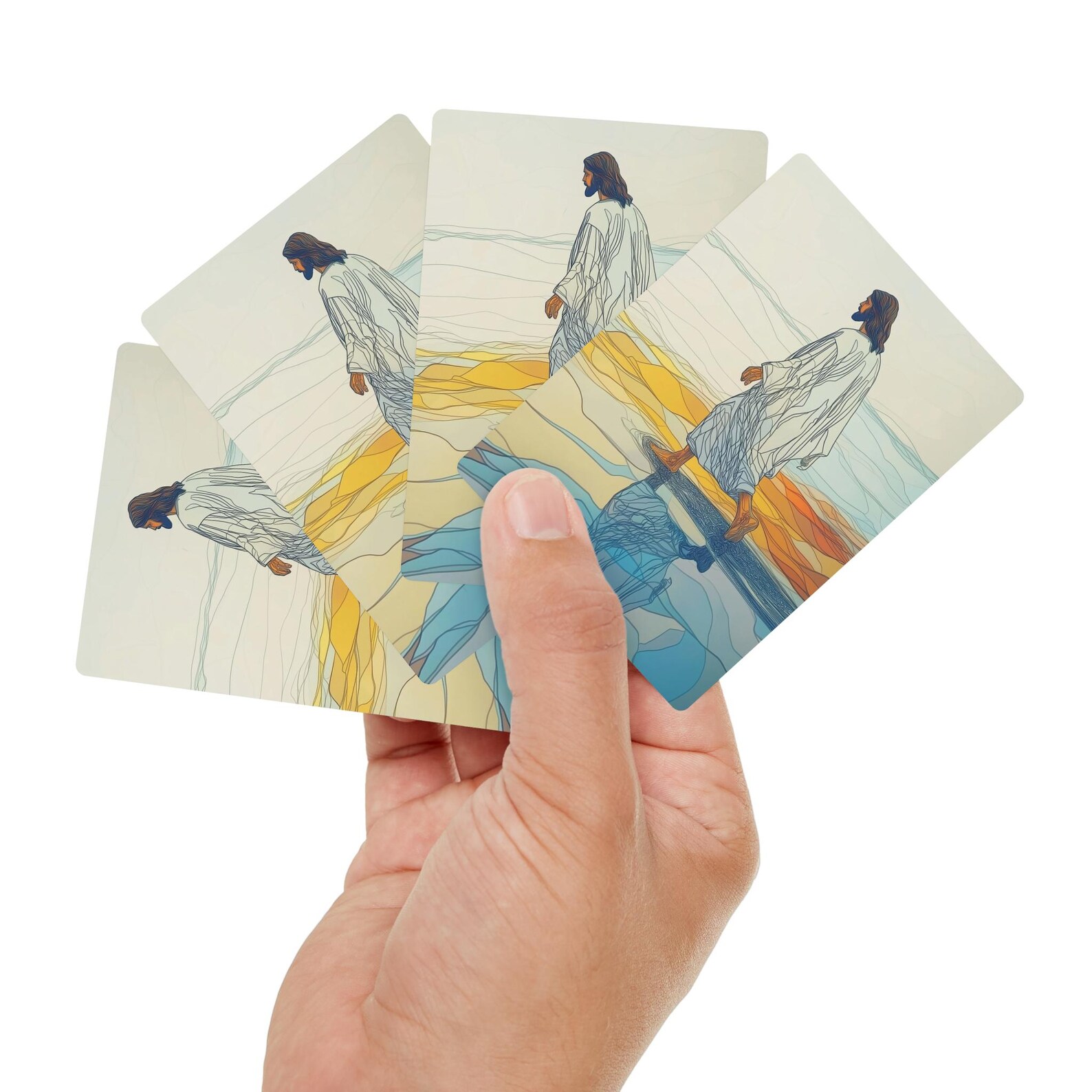 Poker Cards, Jesus Walking on Water Christian Design Deck, Gift ...