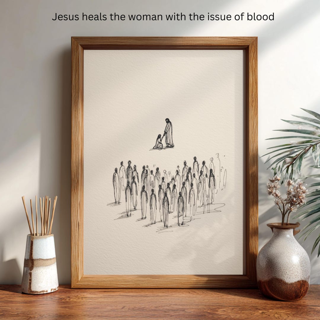 The Woman Who Touched Jesus, Bible Character, Bible Story, DIGITAL ...