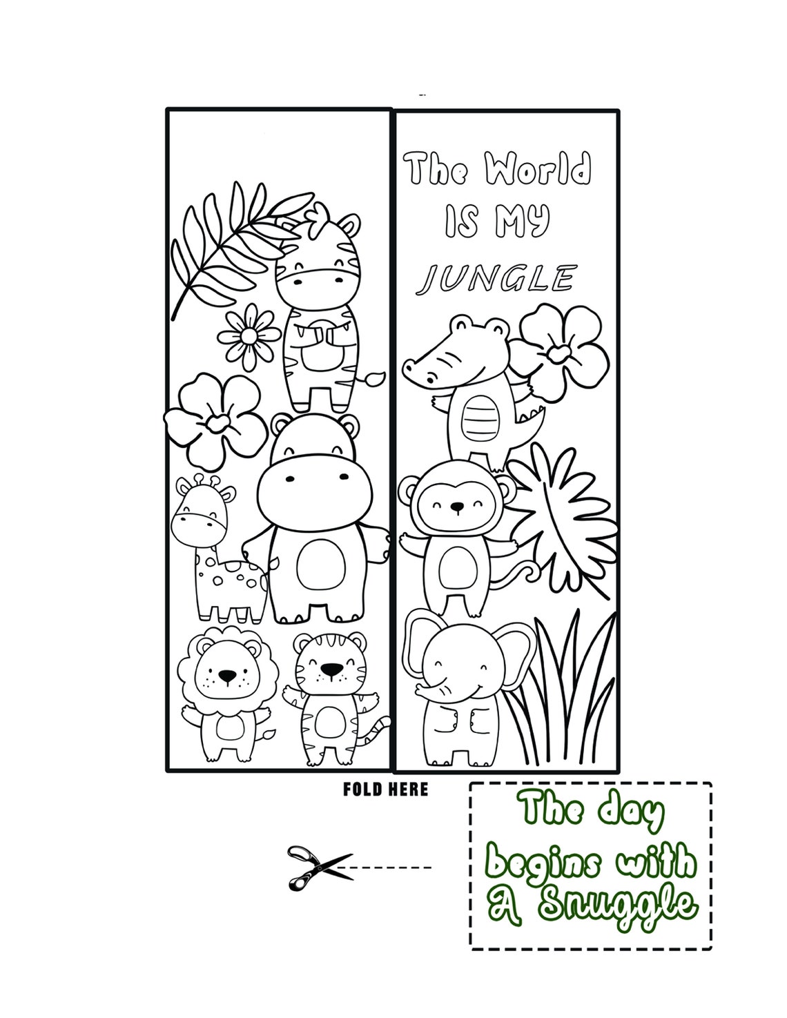 Kawaiiness Bookmark Printable Kawaii Bookmarks Birthday Girl Craft ...