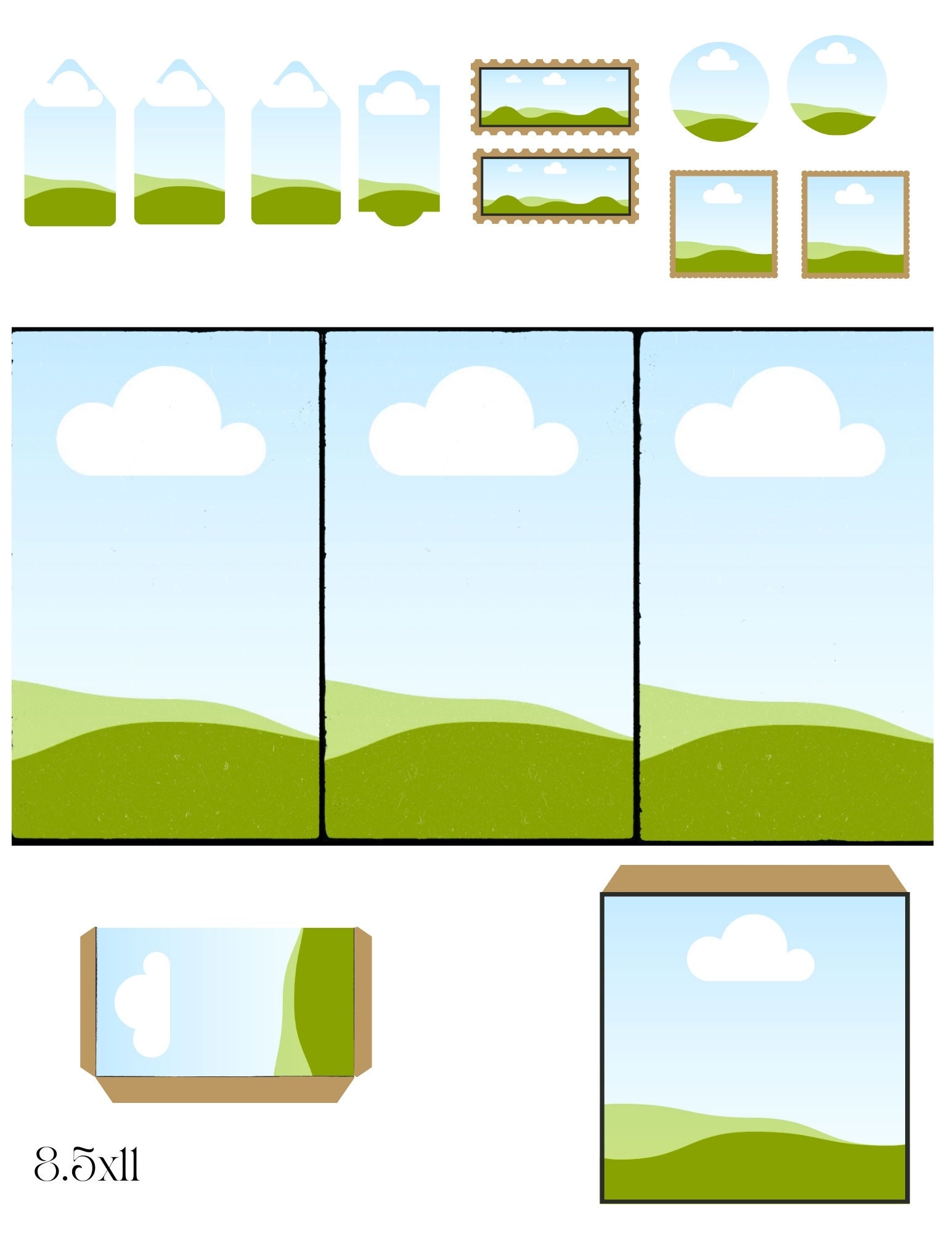 Editable Trifold Folio Booklet Template Folio Booklet Kit Template ...