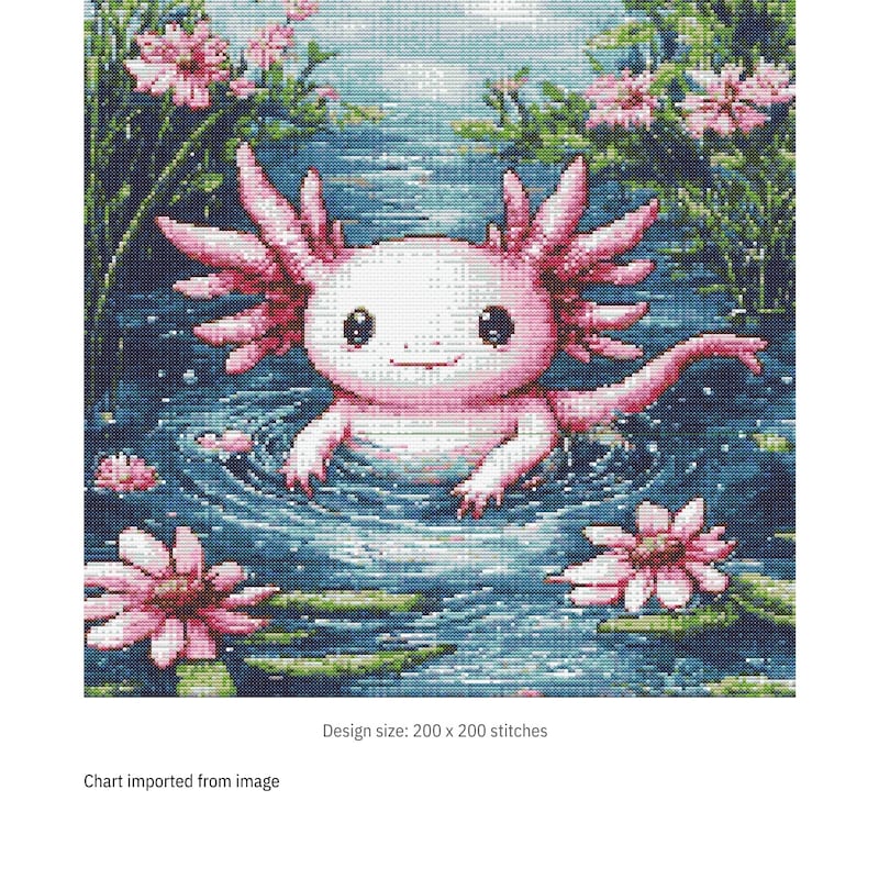 Axolotl Cross Stitch - Etsy