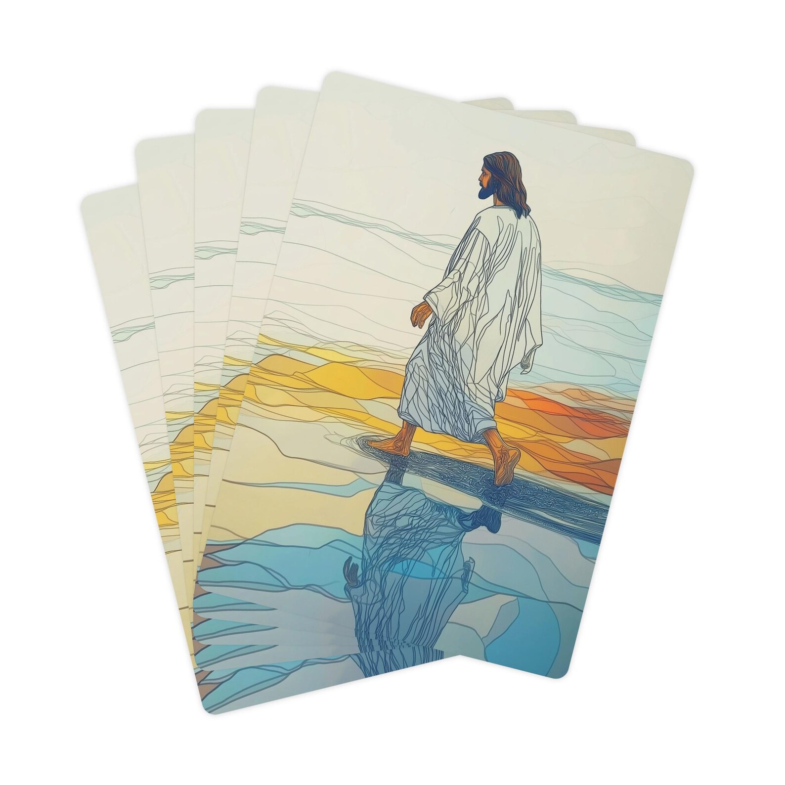 Poker Cards, Jesus Walking on Water Christian Design Deck, Gift ...