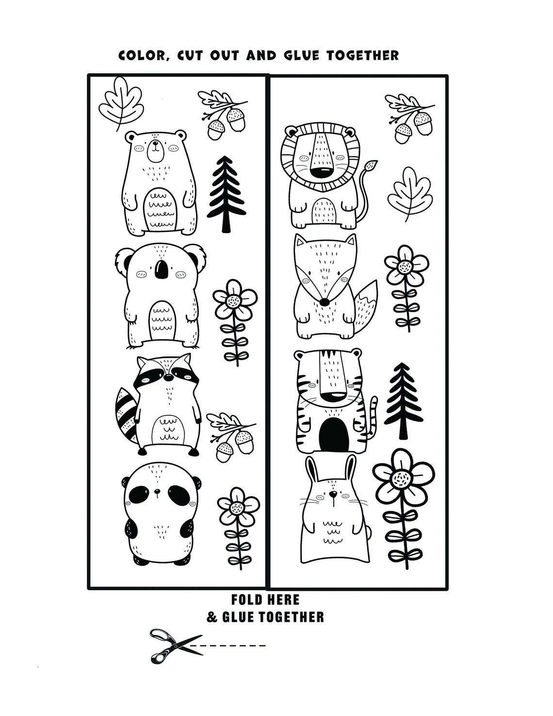 Kawaiiness Bookmark Printable Kawaii Bookmarks Birthday Girl Craft ...