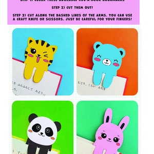 Kawaiiness Bookmark Printable Kawaii Bookmarks Birthday Girl Craft ...