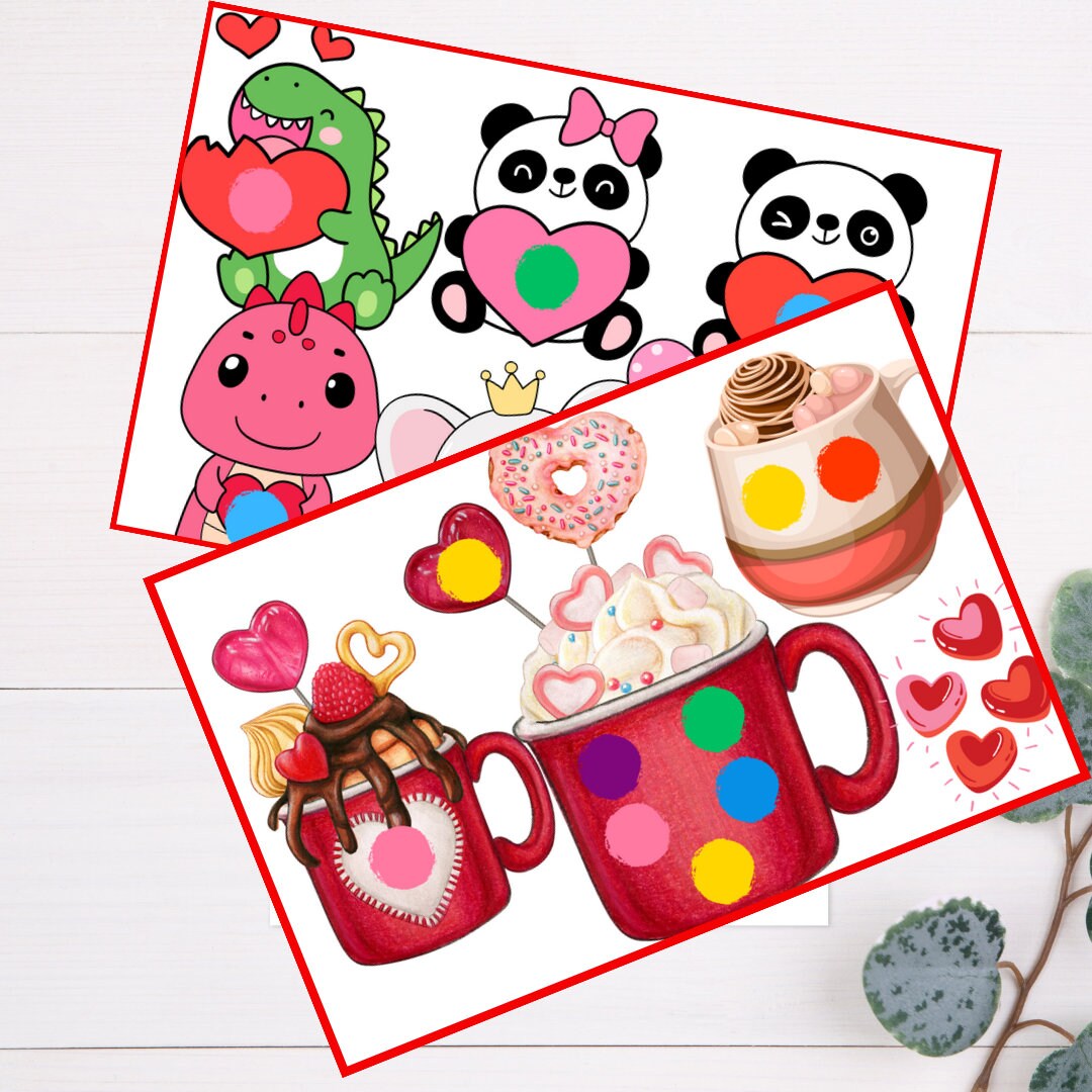 Valentines Day Color Matching Activity for Toddlers Worksheet Download ...