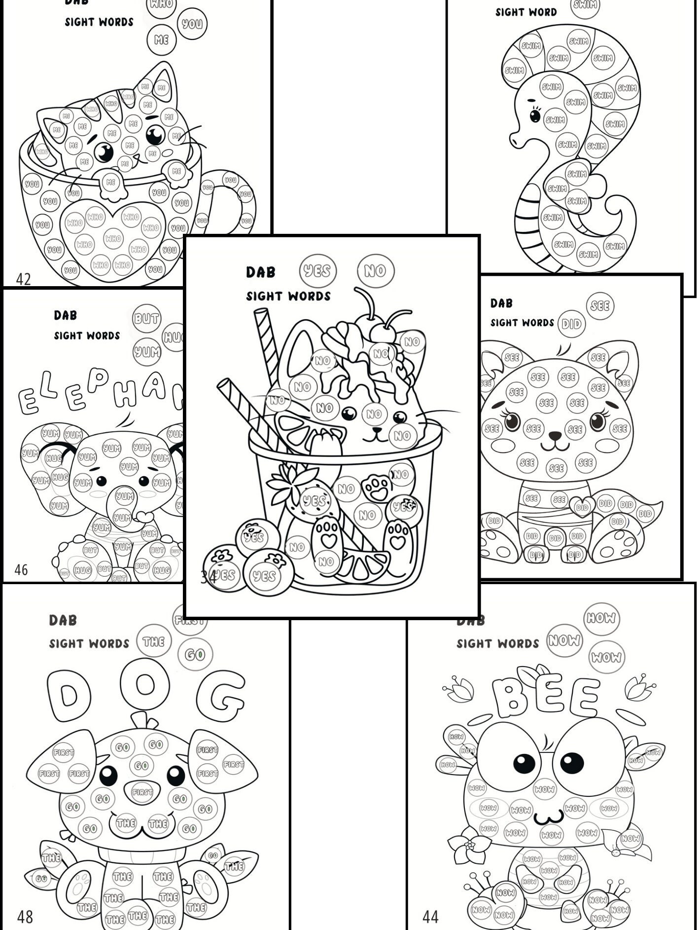 Sight Word Coloring Pages For Kids [2025]