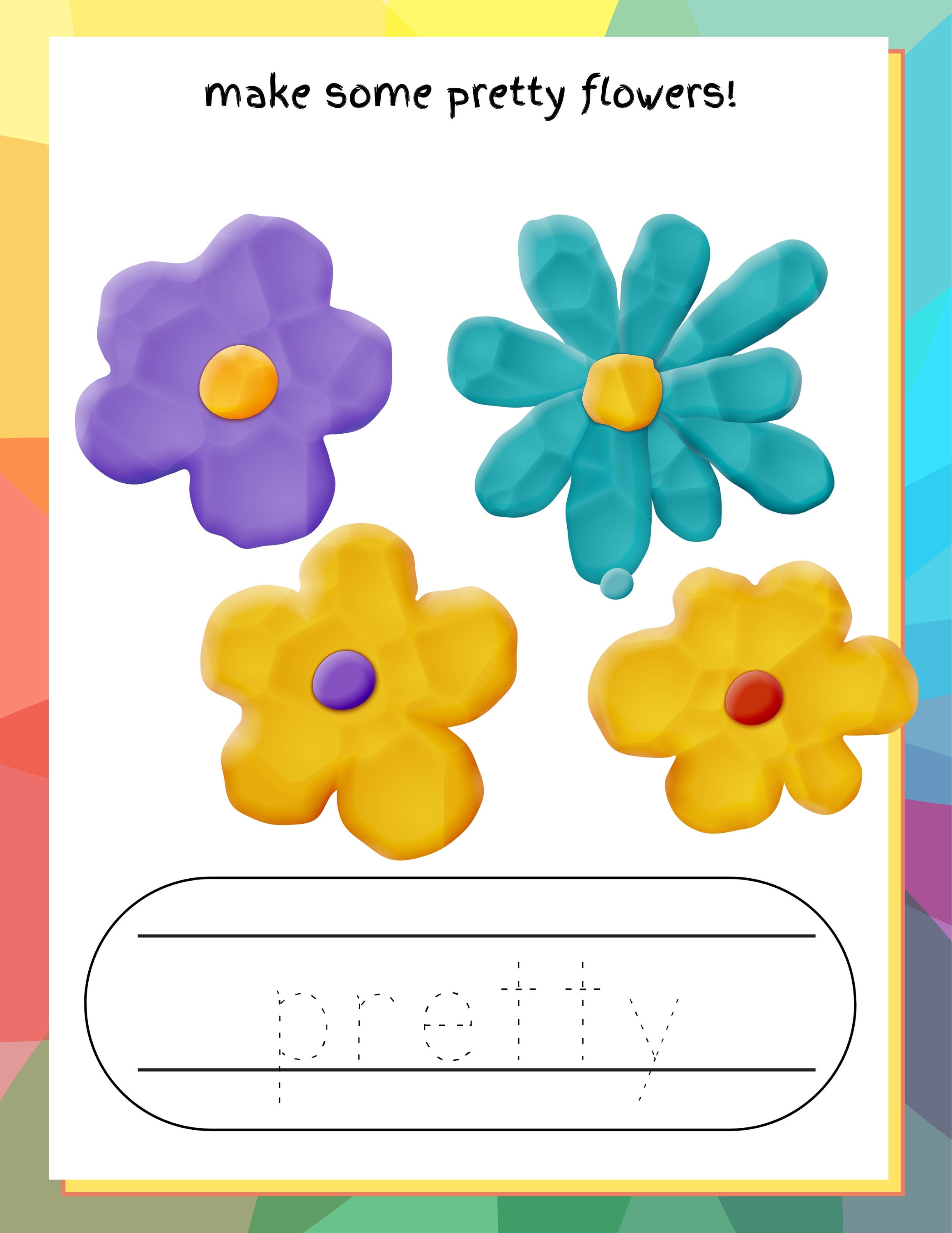 Printable Playdough Mats Bundle Food Play Dough Mats Bundle Play Dough ...