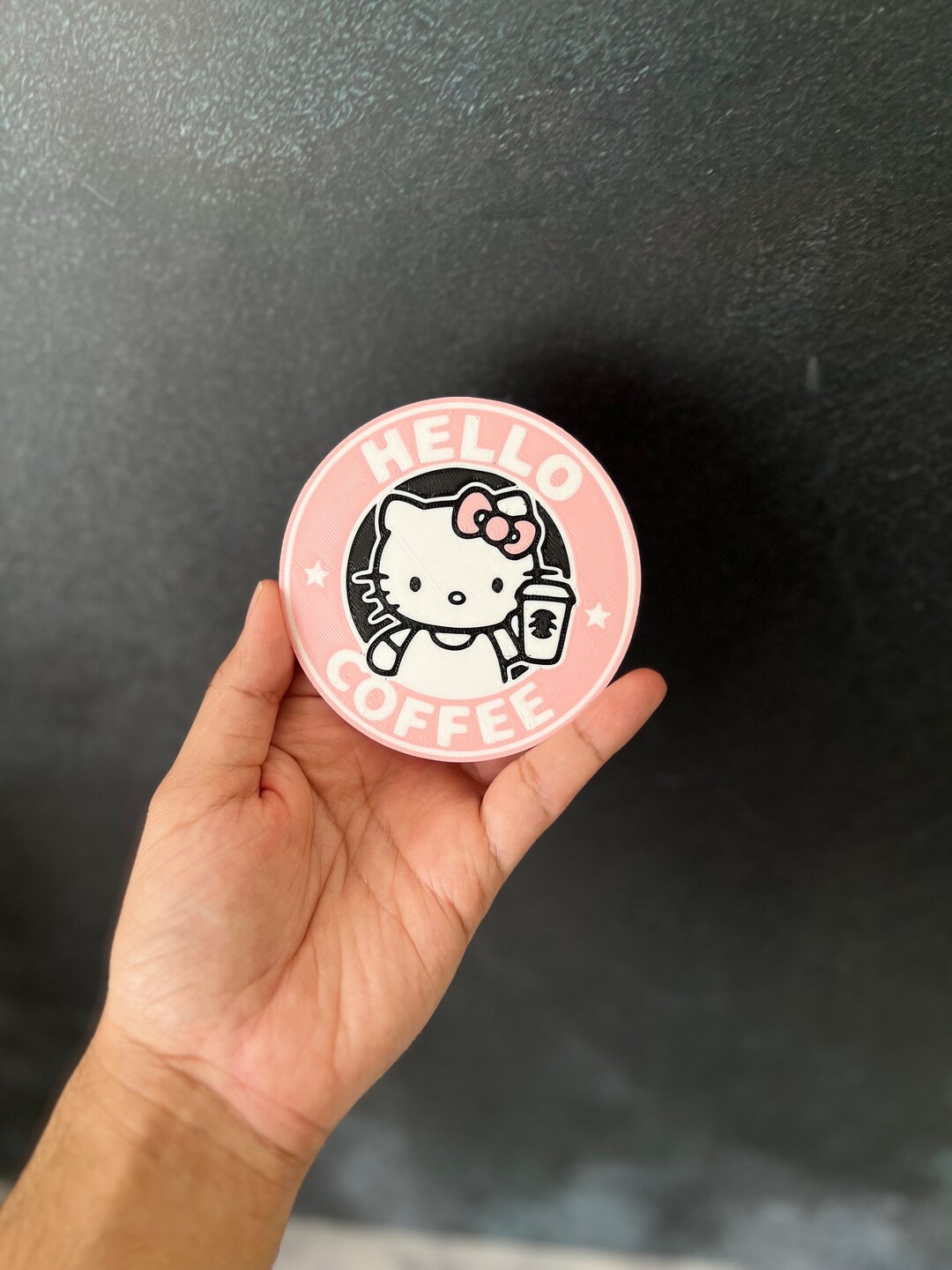 3D Printed Hello-kitty Coaster - Etsy