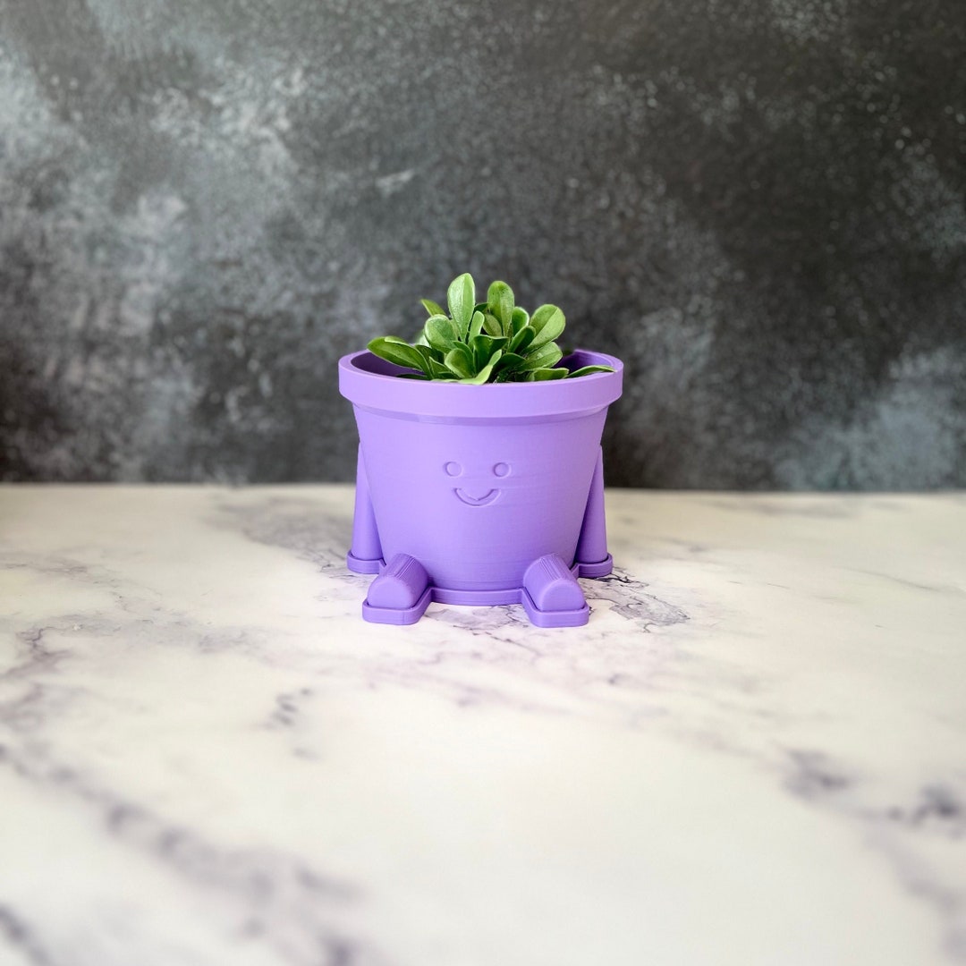 Smiling Happy Pot Sitting Cute Smiling Flower Pot, Smiling Indoor ...