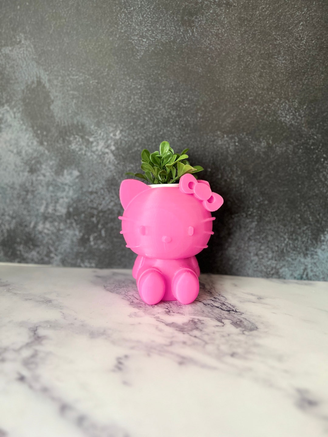 3d-printed Standing Hello-kitty Planter Indoor Pot for Plants - Etsy
