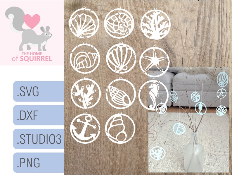 Anhänger maritim Plotterdatei Sommer SVG Meer Küste Seepferd - Etsy.de