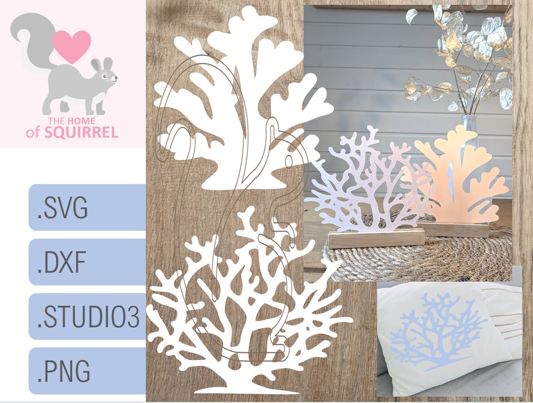 Block Decoration Plotter File Coral Summer SVG Blocks Sea Maritime ...