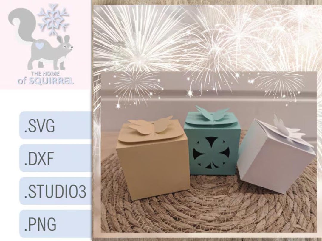 Plotter File Gift Box New Year's Eve Cloverleaf Template Gift Box Candy ...