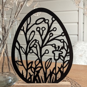 Plotter File Easter Egg SVG Spring Floral Filigree Design Papercut Cricut Cameo Brother ...