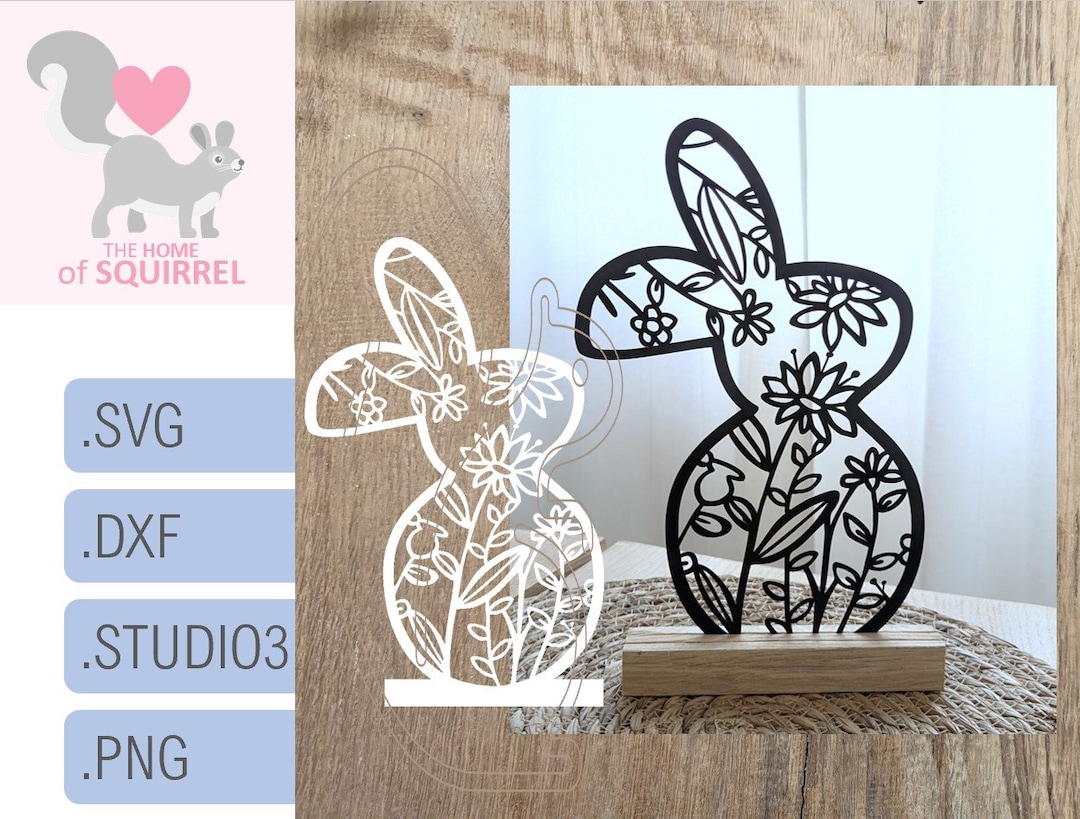 Plotterdatei Ostern SVG Hase Frühling Klötzchen Papercut Spring ...