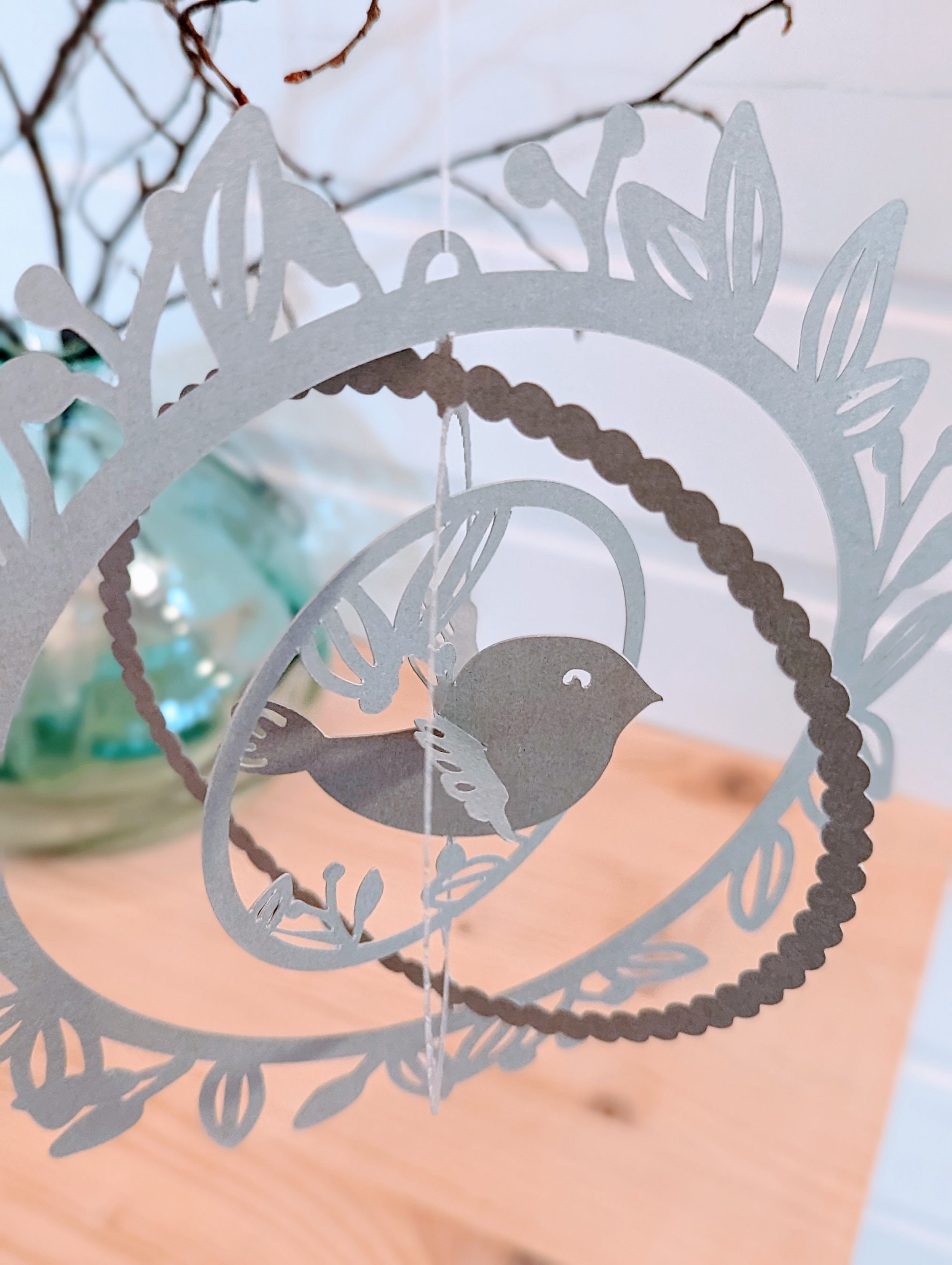 3D Kugel Vogel Plotterdatei Ring Windspiel Frühling Sommer - Etsy.de