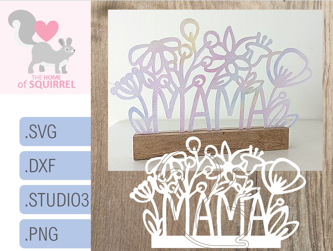 Mama Muttertag Blumen Klötzchendeko SVG Klötzchen Muttertagsgeschenk Plotterdatei Geschenk ...