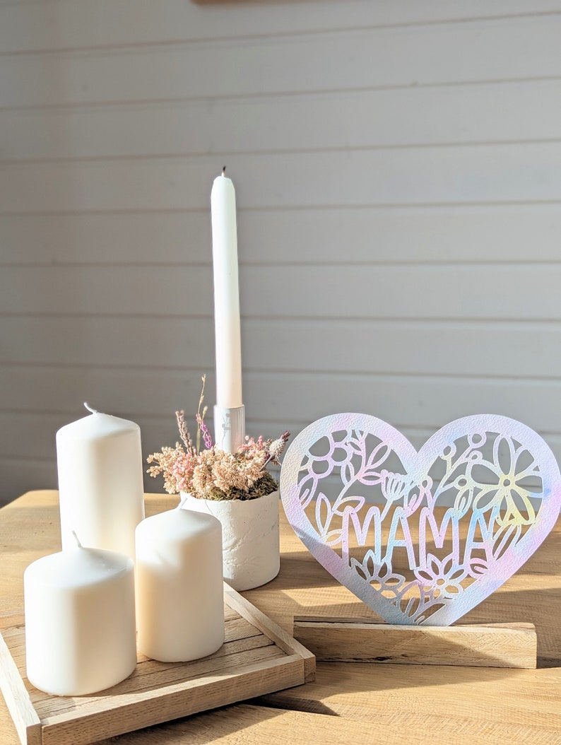 Mom Mother's Day Heart Block Decoration SVG Blocks Mother's Day Gift ...