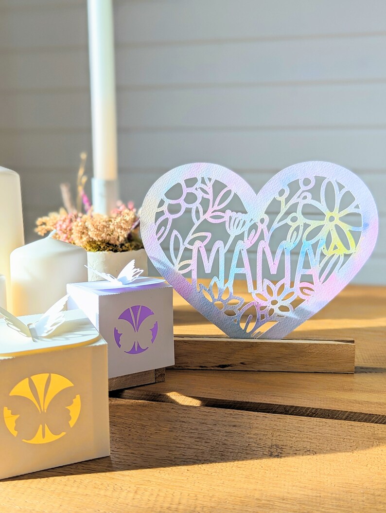 Mama Muttertag Herz Klötzchendeko SVG Klötzchen - Etsy