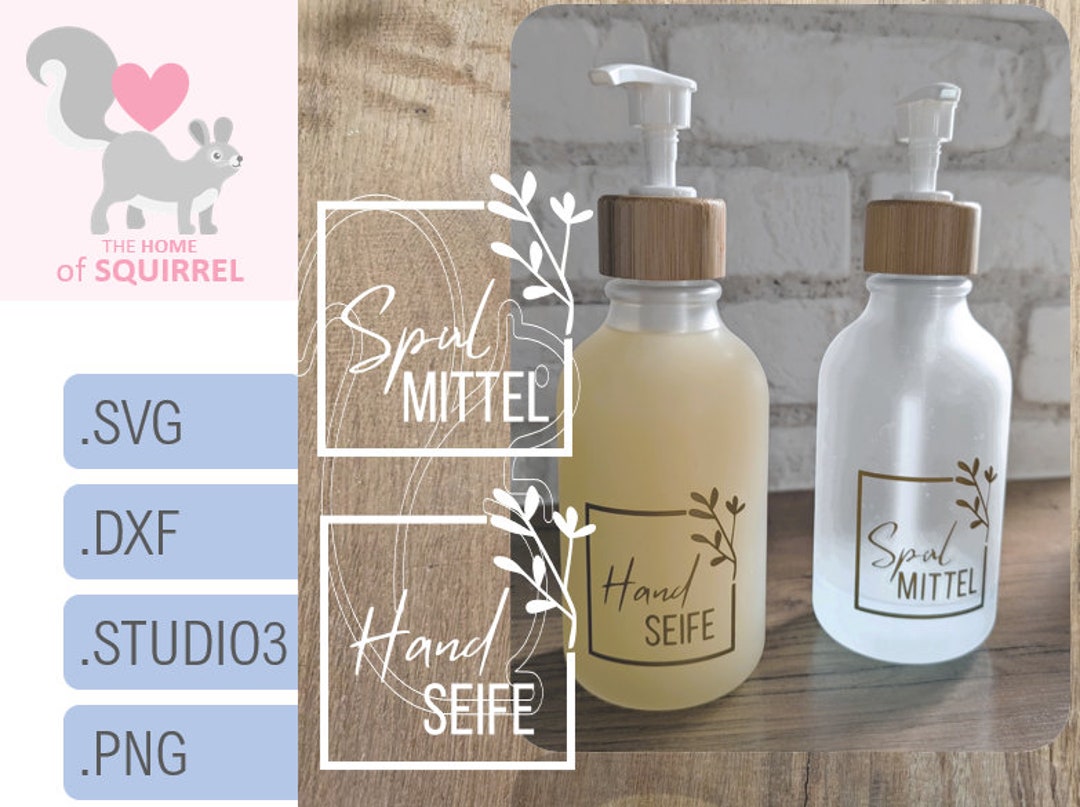 Plotter File Sticker Hand Soap Dishwashing Liquid Label Soap Sticker ...