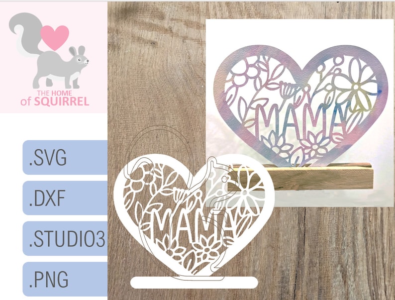 Mom Mother's Day Heart Block Decoration SVG Blocks Mother's Day Gift ...