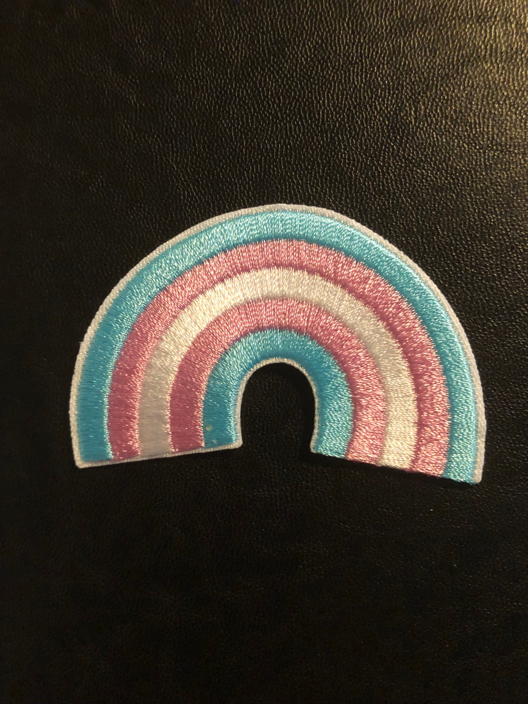 Transgender Flag Patch, Iron on Sew on Cotton Embroidery Patch - Etsy