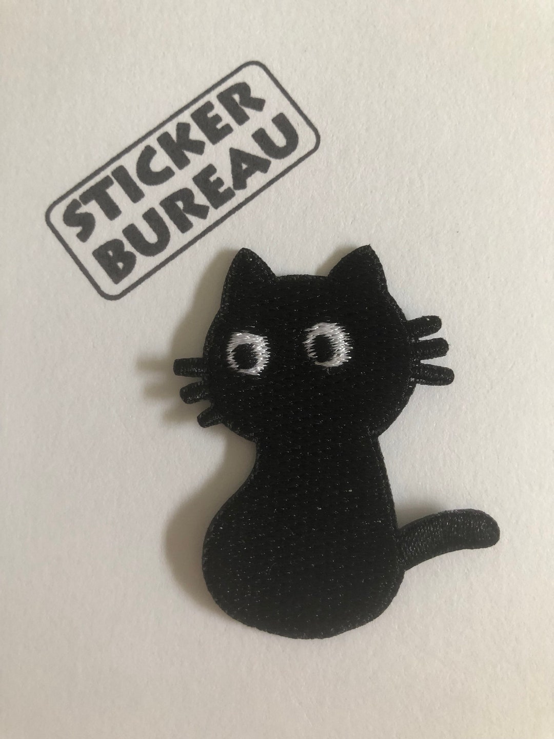 Cute Black Cat Patch, Void Cat Patch, Iron on Sew on Cotton Embroidery ...