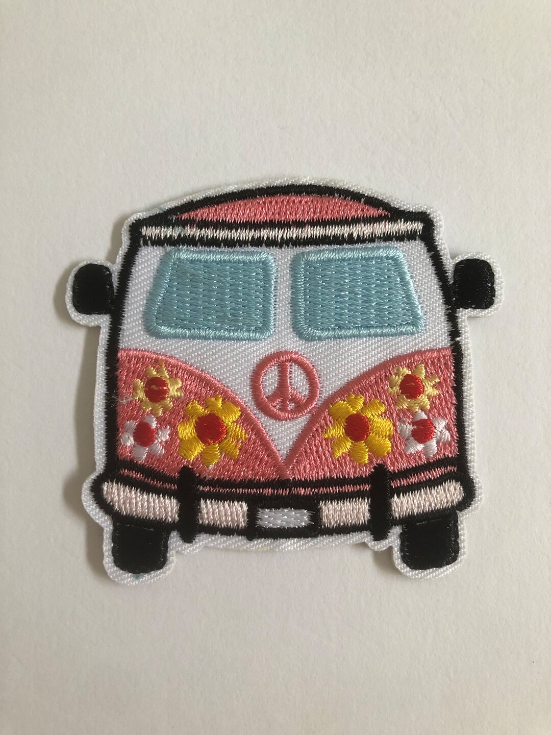 Camper Van Patch, Floral Camper Van Patch, Cotton Embroidery Patch ...