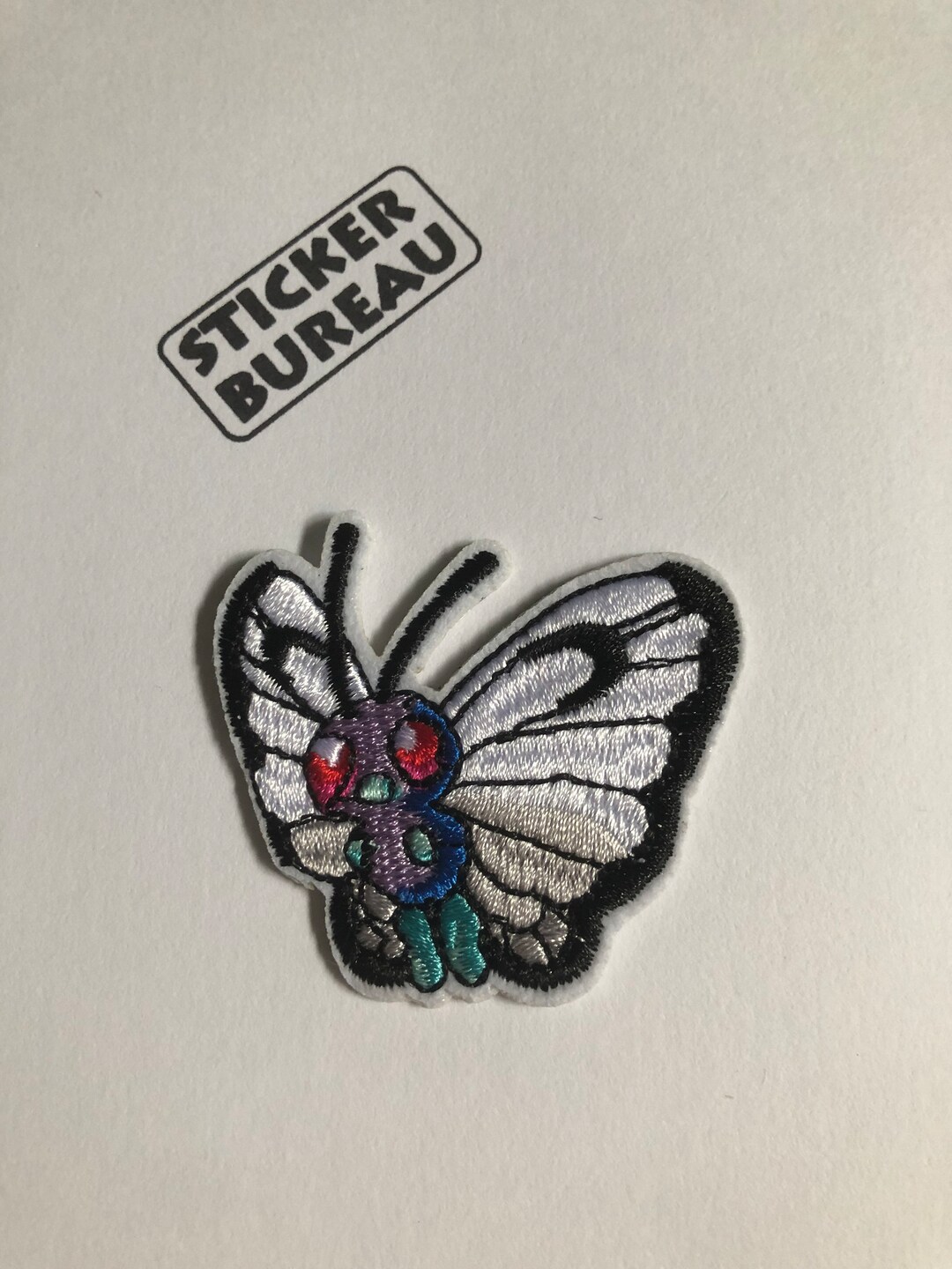 Butterfree Pokémon Patch, Butterfly Cotton Patch Sew/iron on Embroidery ...