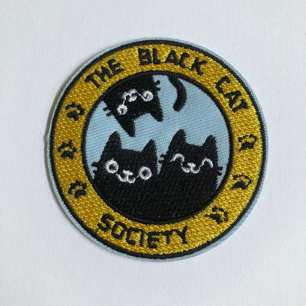 Black Cat Iron on Patches - Etsy