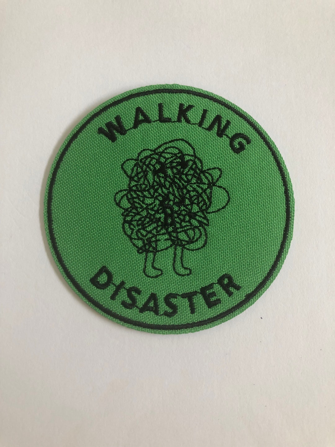 Walking Disaster Patch, Funny Patch, Cotton Embroidery Patch, Iron/sew On. Meme Patch. - Etsy