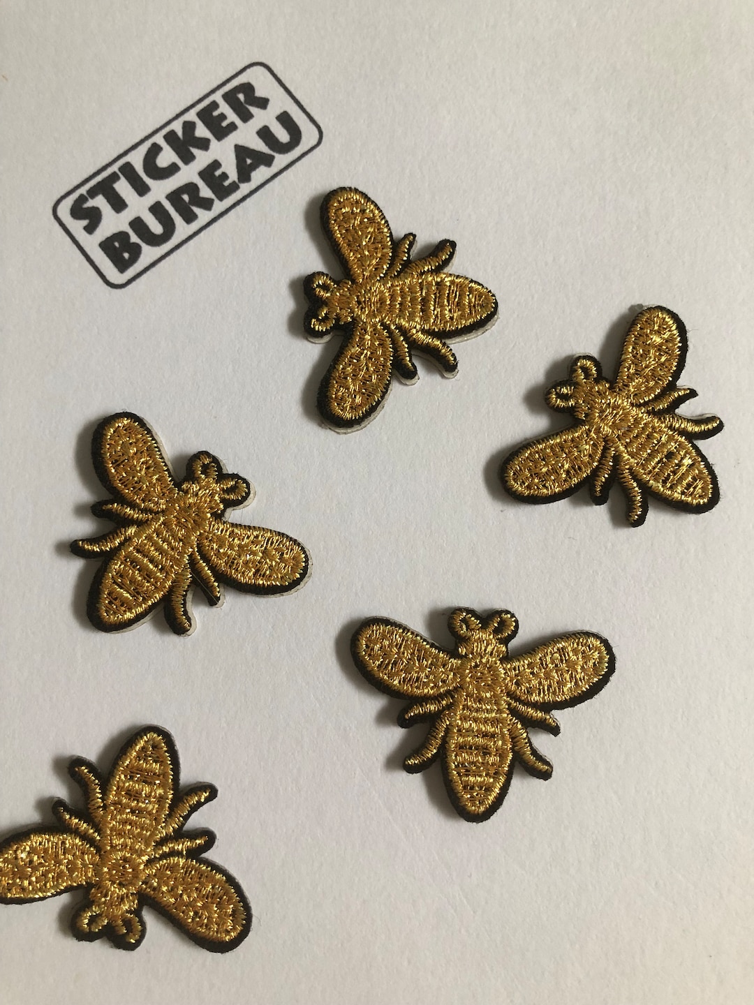 Small Gold Queen Bee Patch, X2, Cotton Embroidery Patch - Etsy