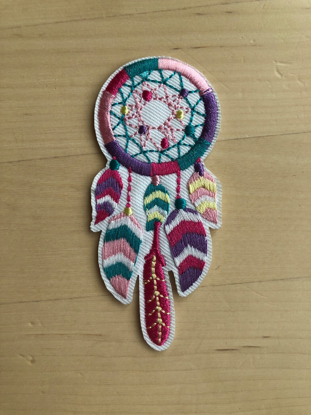 Pinky Dream Catcher Patch, Cotton Embroidery Patch, Iron/sew On - Etsy